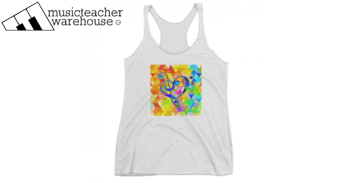 Abstract Music Women’s Racerback Tank Top – Music Teacher Warehouse