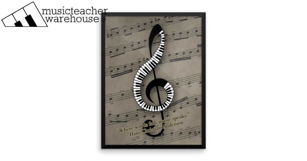 Keyboard Treble Clef Poster – Music Teacher Warehouse