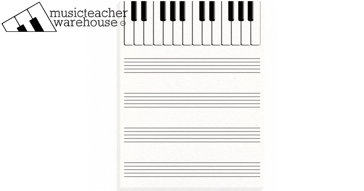 Keyboard & Staff Notepad – Music Teacher Warehouse